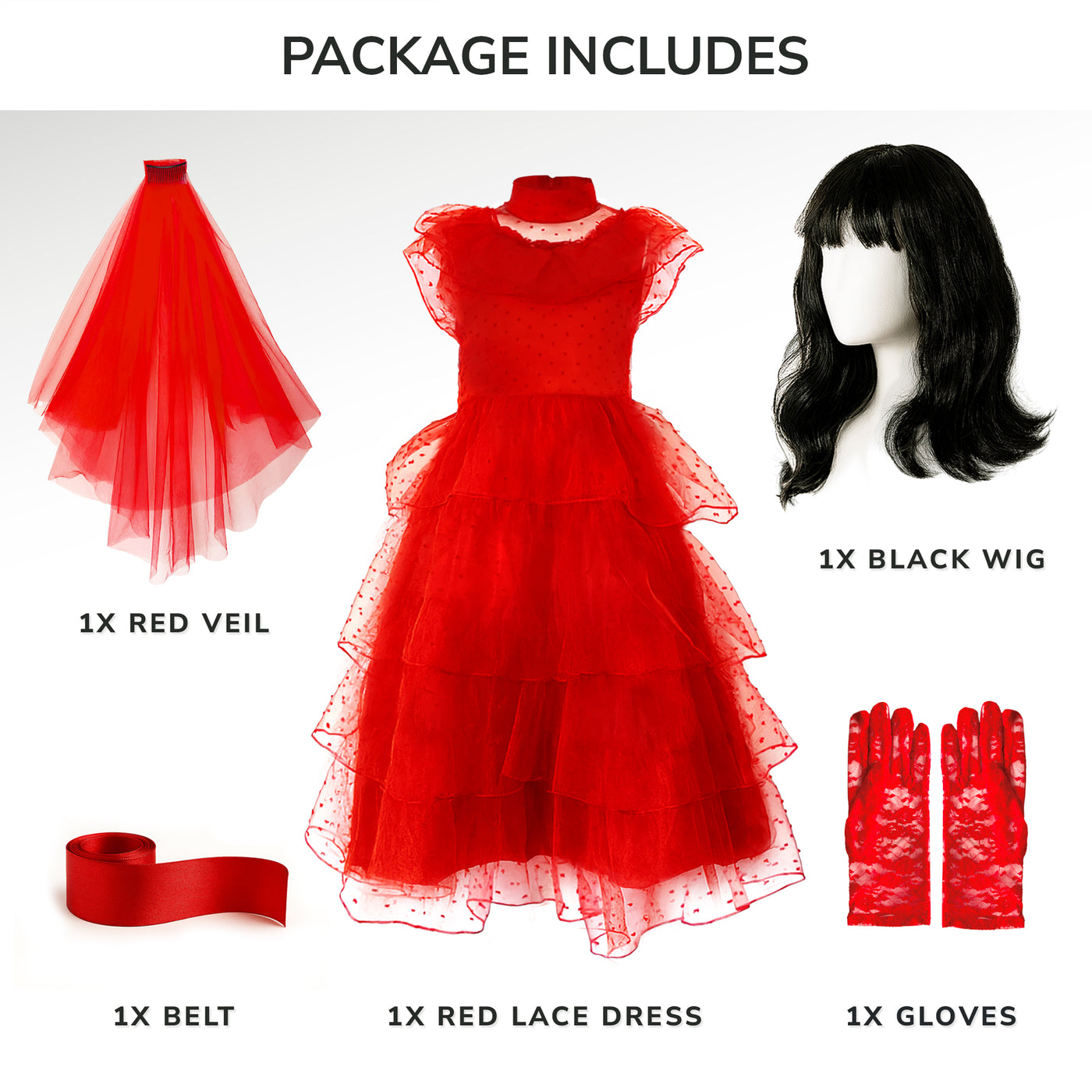 Childrens Kids Girls Red Lace Dress Lydia Fancy Dress Costume — Blue ...