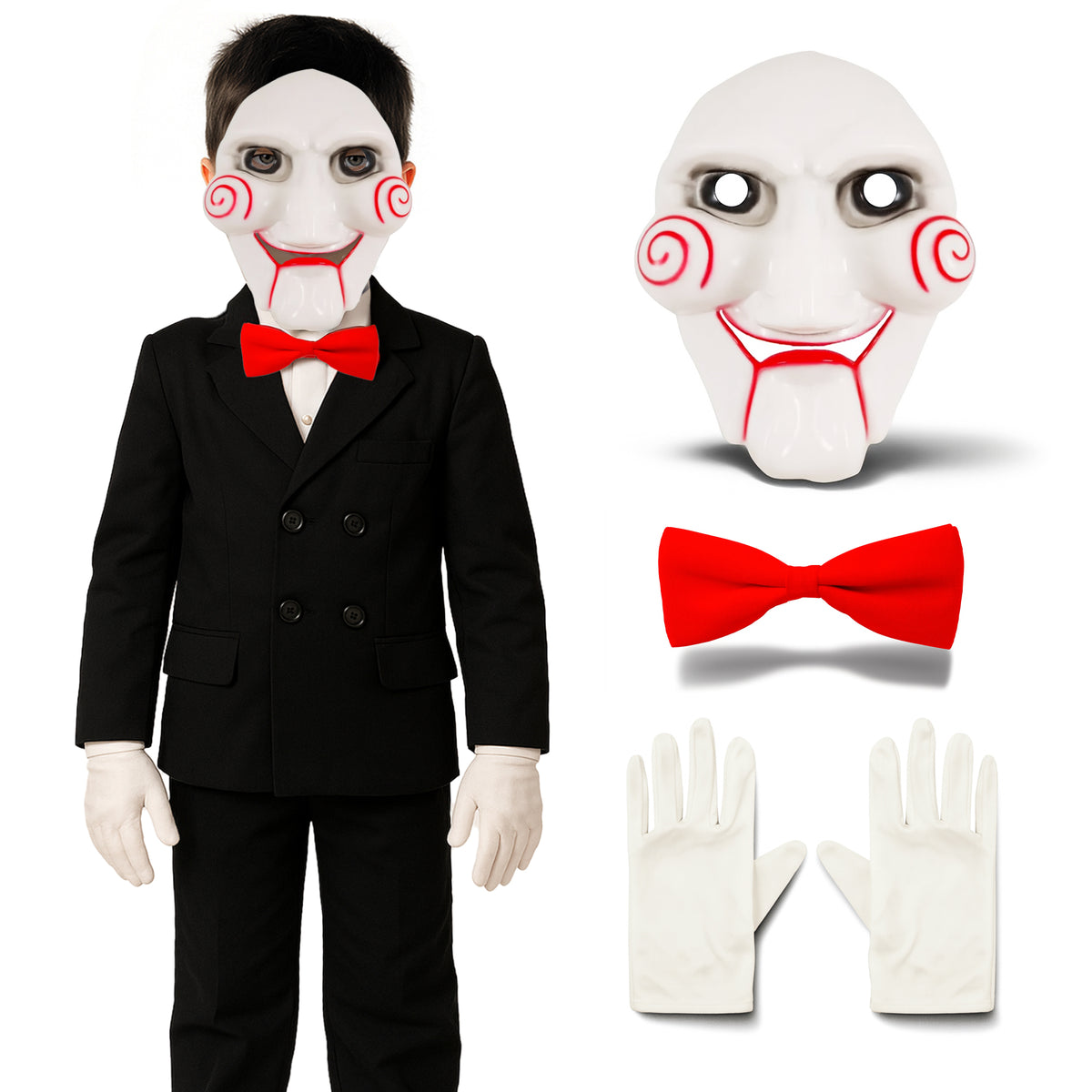 Childrens Kids Scary Puppet Fancy Dress Costume and Mask 4-12 Years ...